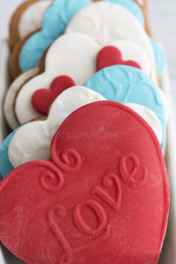 Cookies stock image. Image of heart, flowers, range, pastry - 39196185
