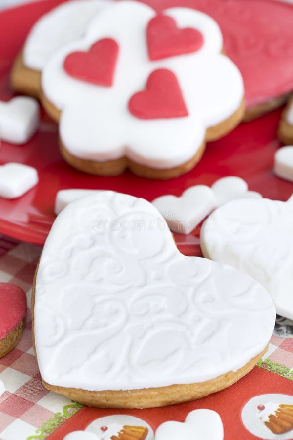 Cookies stock image. Image of heart, flowers, range, pastry - 39196185
