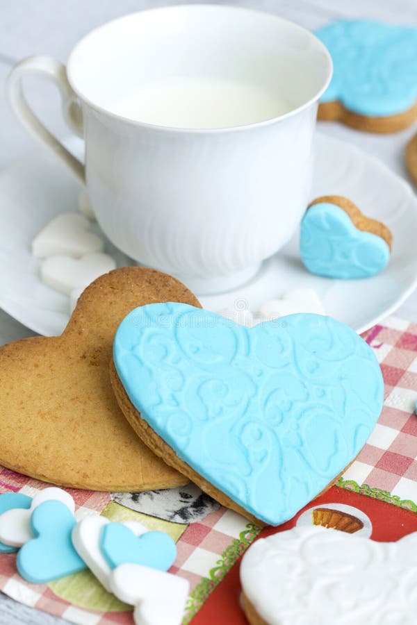 Cookies stock image. Image of heart, flowers, range, pastry - 39196185