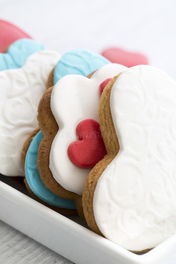 Cookies stock image. Image of heart, flowers, range, pastry - 39196185