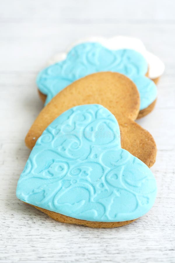 Cookies stock image. Image of heart, flowers, range, pastry - 39196185