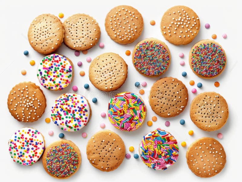 Cookies with sprinkles stock photo. Image of indulgent - 372268736