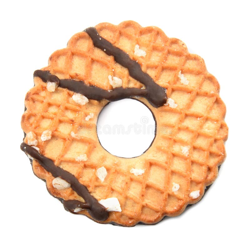 Cookies Glazed with Sugar and Chocolate Stock Image - Image of food ...