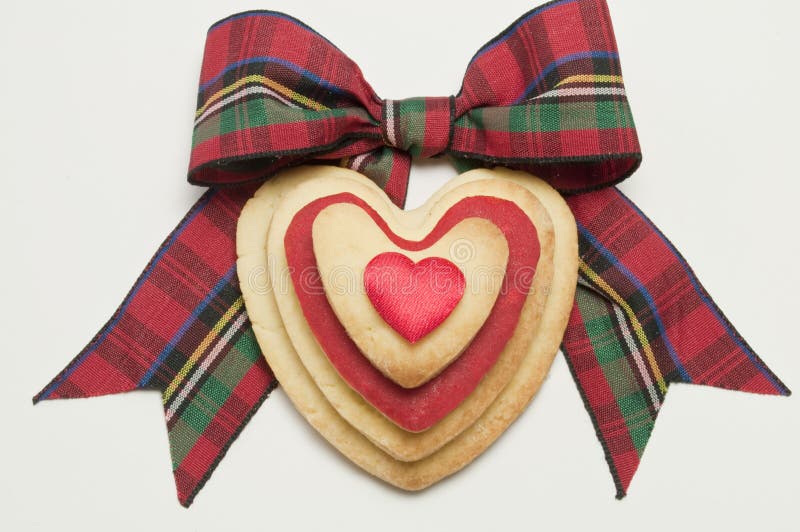 Cookies and tartan bow stock photo. Image of green, healthy - 19644352