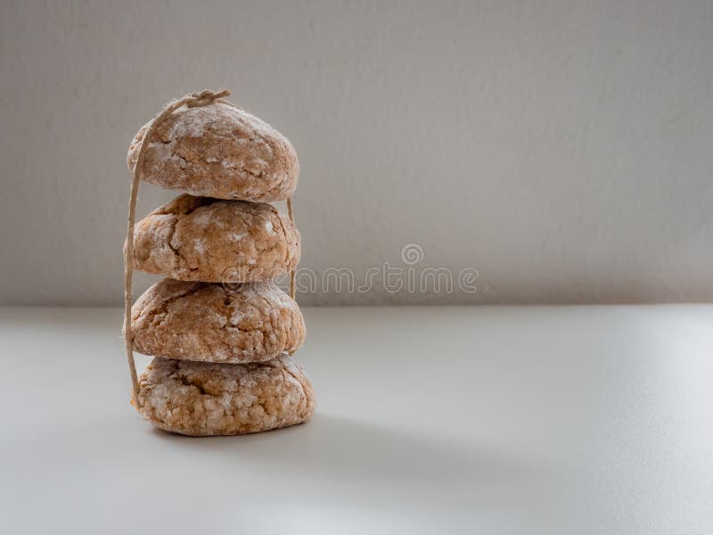 Cookies Tied with a String on Light Background Stock Photo - Image of ...