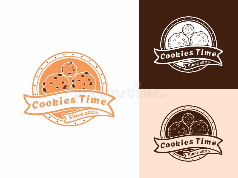 Cookies Time Vintage Logo Inspirations. Creative Cookie Bakery Logo ...