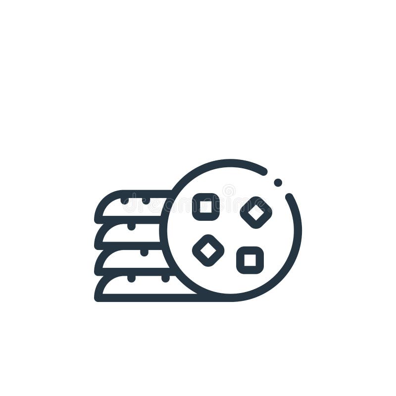 Cookies Vector Icon. Cookies Editable Stroke. Cookies Linear Symbol for ...