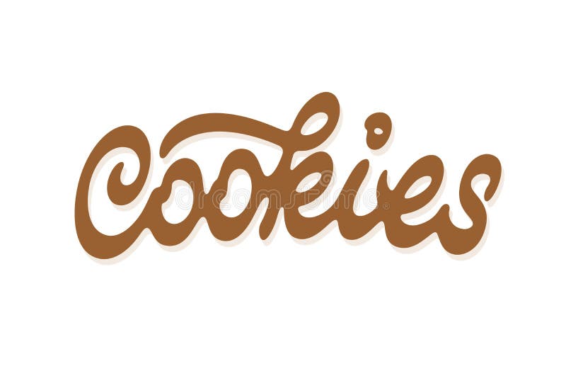 Cookies vector lettering stock vector. Illustration of emblem - 240072816