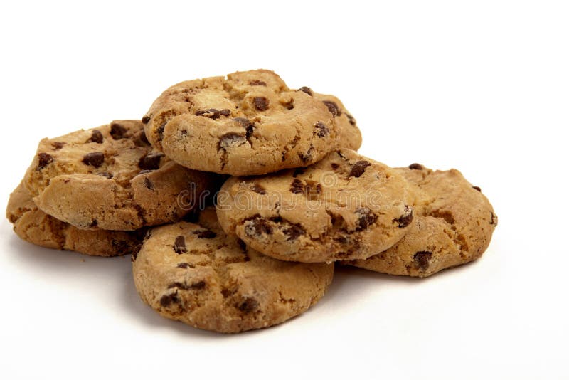 Cookies on White Background Stock Image - Image of fattening, home ...