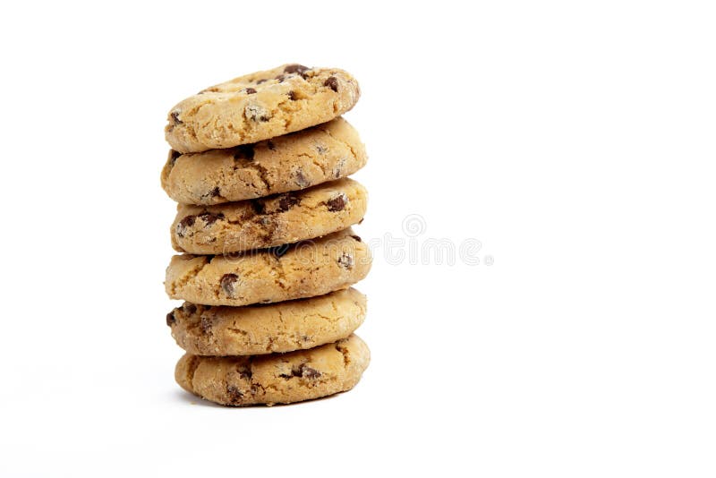 Cookies on White Background Stock Photo - Image of closeup, fattening ...