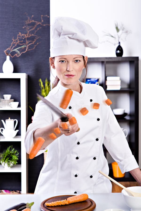 Cooking stock image. Image of female, restaurant, young - 23919509