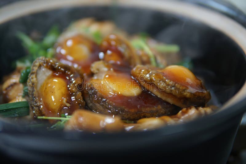 Cooking the Abalone, a Chinese Style Cuisine. Stock Photo - Image of ...