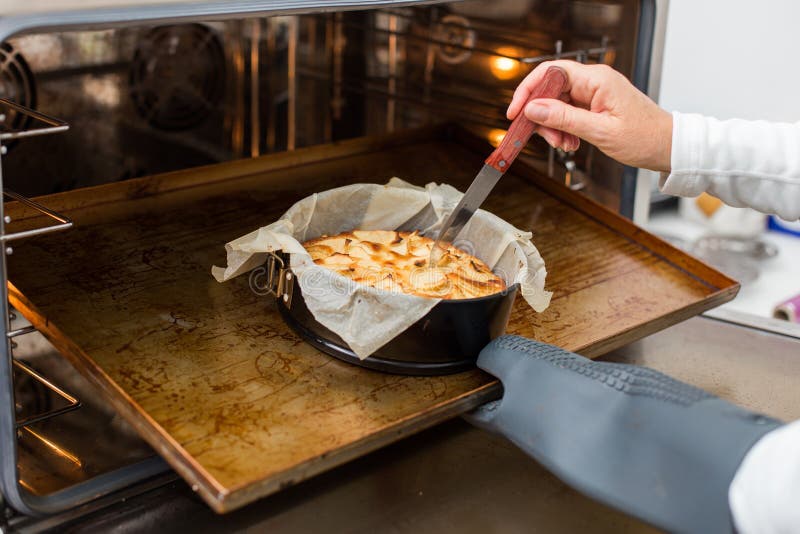 Cooking an apple pie stock photo. Image of baked, food - 67537274