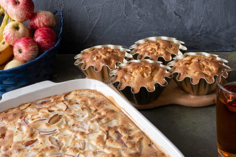 Cooking Apple Pie. Fruits -rustic Apples on a Platter on a Dark ...
