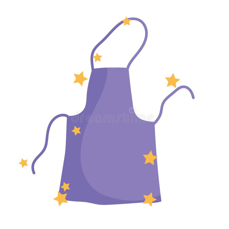Cooking Apron Clothes Cartoon Flat Icon Stock Vector - Illustration of ...