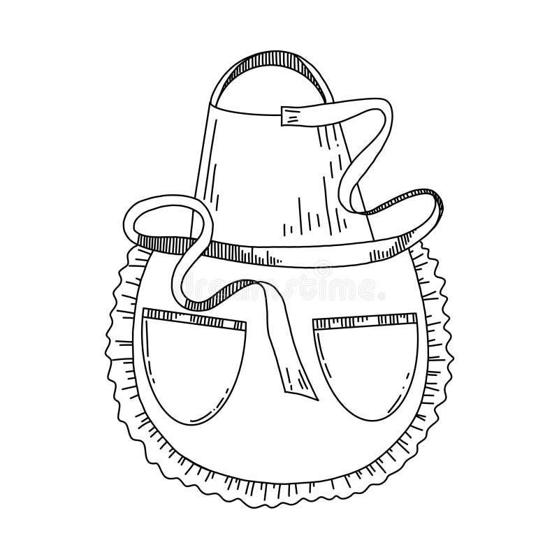 Cooking Apron in Vector Format for Kitchen Design. an Apron with Lace ...