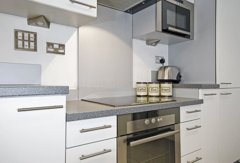 Cooking area detail stock image. Image of furniture, modern - 12525633