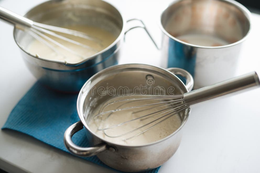 Cooking Bake in the Kitchen. Preparing a Dough/batter with Wheat Stock ...