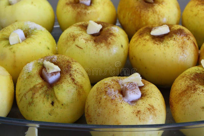 Cooking baked apple stock photo. Image of butter, healthy - 94985446