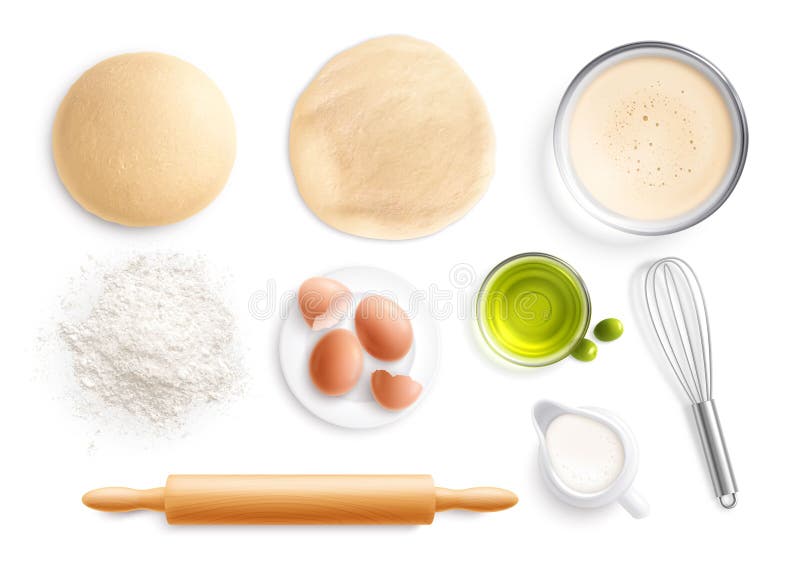 Cooking Bakery Realistic Set Stock Illustration - Illustration of ...