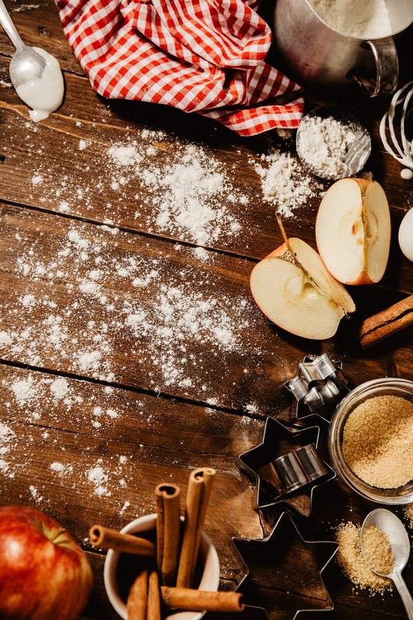 Cooking Baking Process from Above Stock Image - Image of pastry, fall ...