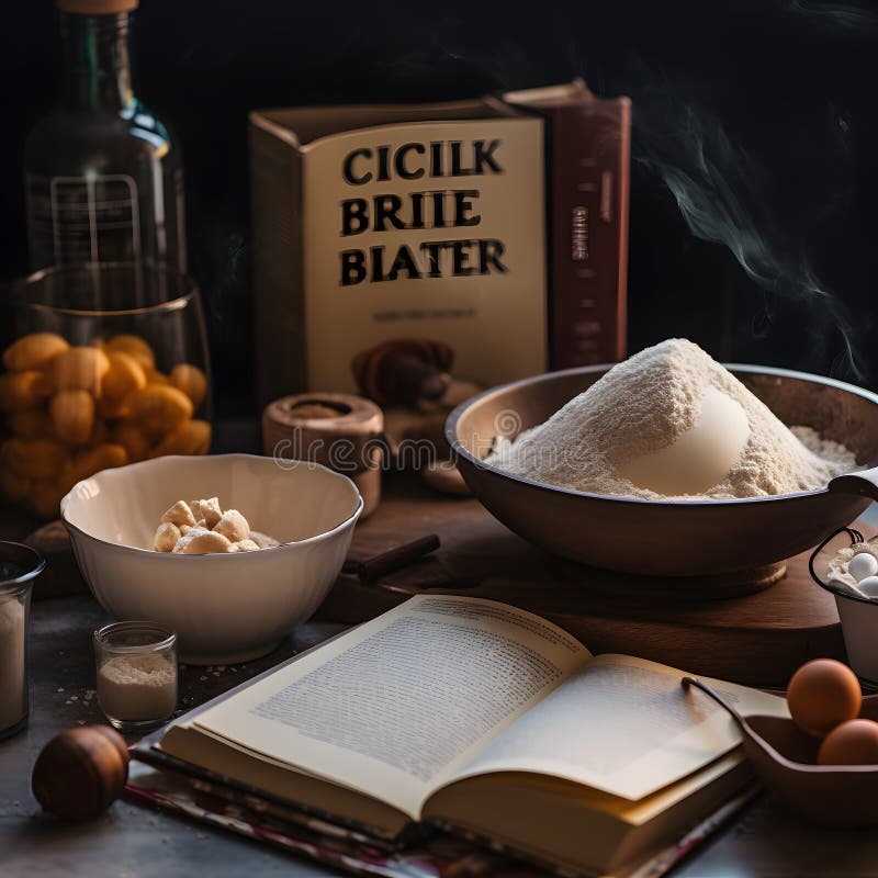 Cooking Baking Recipes Cinematic Generative AI Stock Illustration ...