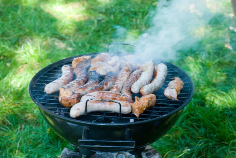 Cooking barbecue stock image. Image of food, sausage, grilling - 3447587