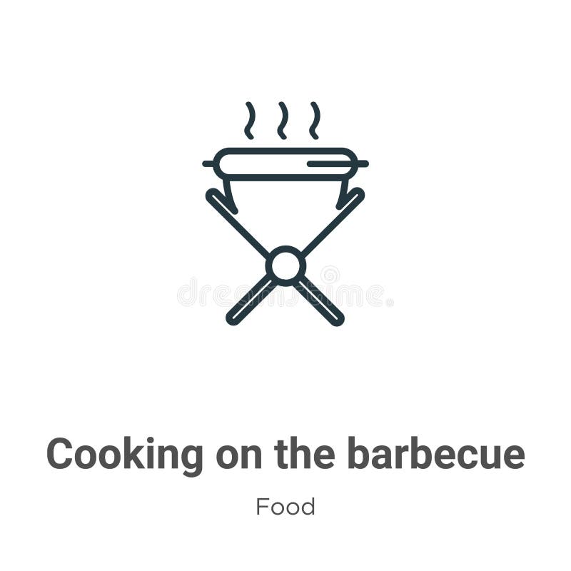 Barbecue Outline Vector Icon. Thin Line Black Barbecue Icon, Flat ...