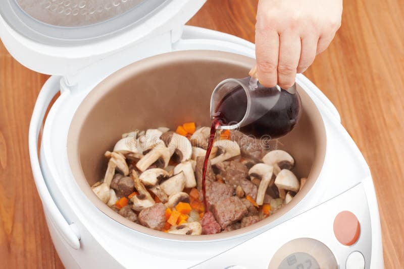 Cooking beef stew stock photo. Image of multicooker, meal - 48876586