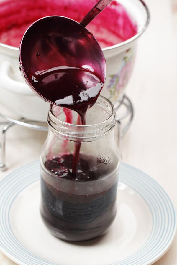 Cooking Black Currant Jelly Stock Photo - Image of ladle, syrup: 19392312