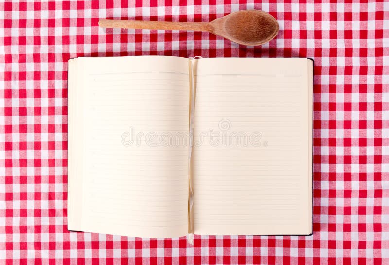 Rural Kitchen Baking Cake Ingredients and Blank Cook Book Stock Photo ...