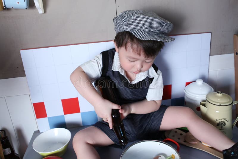 Cooking boy stock photo. Image of kitchen, cook, cute - 19661010