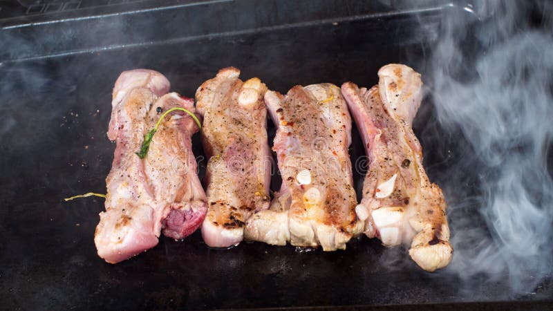 Cooking Braised Sticky King Pork Ribs Stock Image - Image of roasted ...