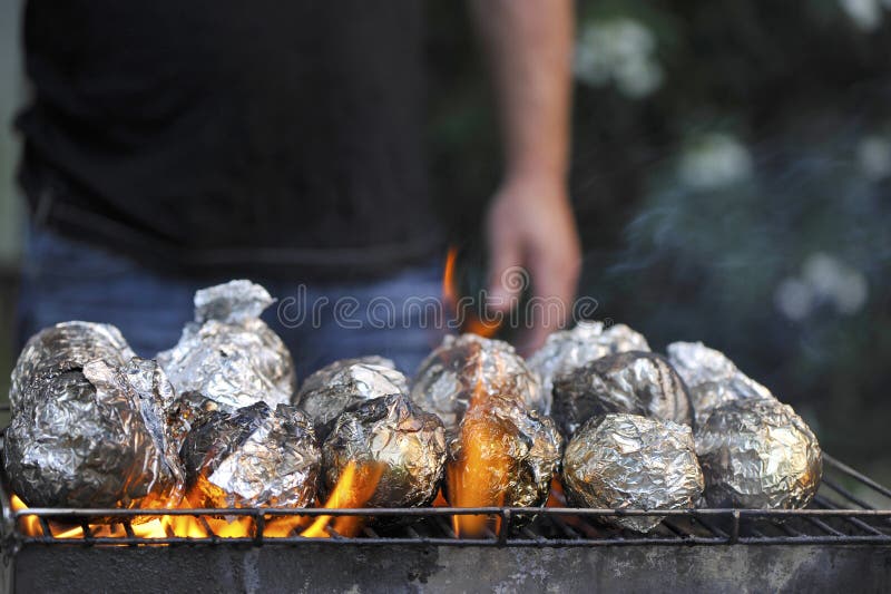 Cooking on a Brazier stock photo. Image of cooking, burning - 41364214