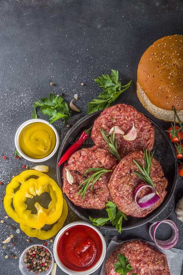 Cooking burger background stock image. Image of cucumber - 185907191