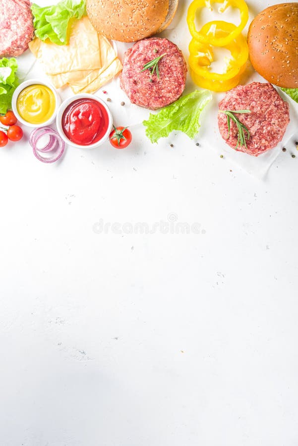 Cooking burger background stock photo. Image of butcher - 192956286