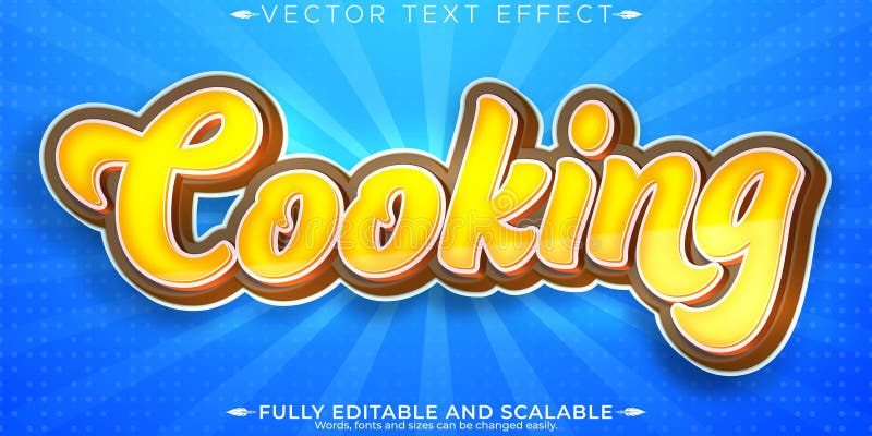 Cooking Cake Text Effect, Editable Bakery and Pastry Text Style Stock ...
