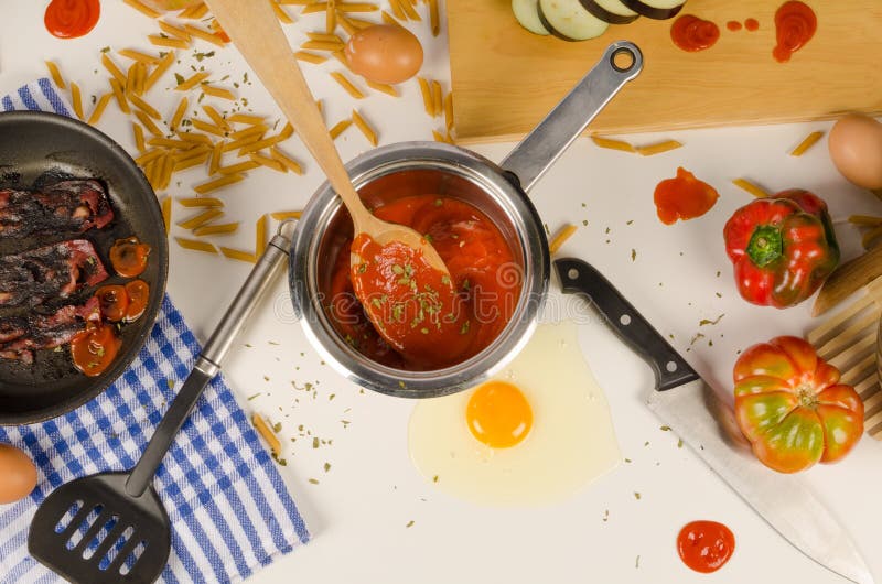 Cooking chaos stock photo. Image of grimy, life, dirty - 31496882