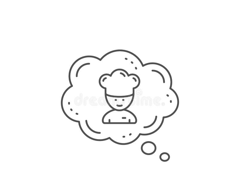 Cooking Chef Line Icon Sous Chef Sign Food Preparation Vector Stock