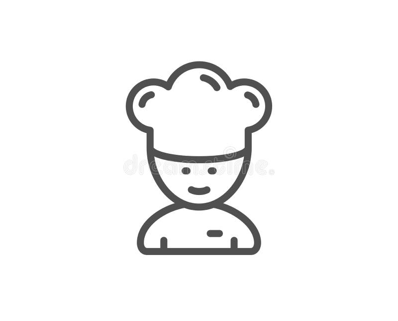 Cooking Chef Line Icon Sous Chef Sign Food Preparation Vector Stock