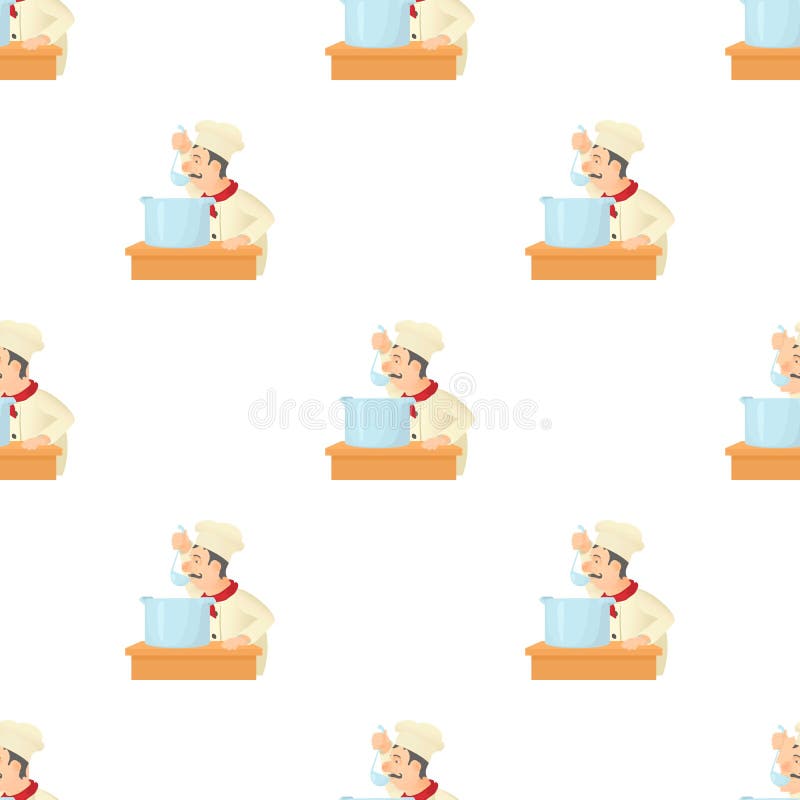 Chef seamless pattern stock vector. Illustration of kitchener - 51834343