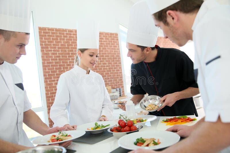 Cooking Chef Training Students Stock Image - Image of group, gastronomy ...