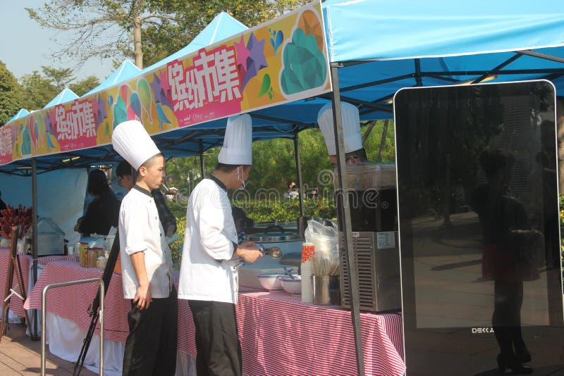 Cooking chefs on site editorial photo. Image of scene - 48518866