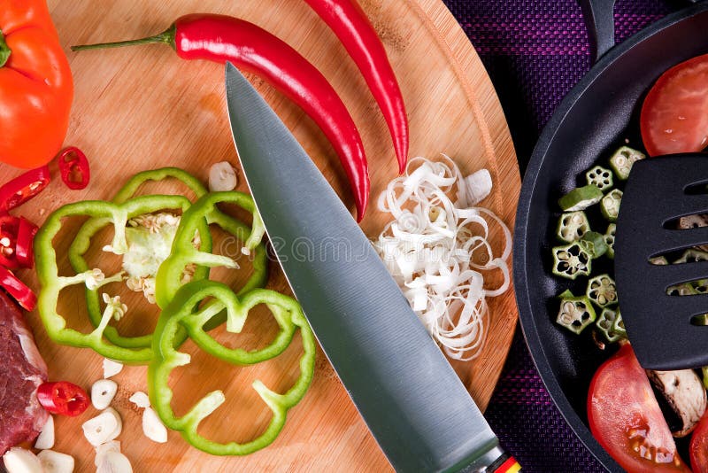 Cooking stock image. Image of vegetable, lady, chopping - 83748639