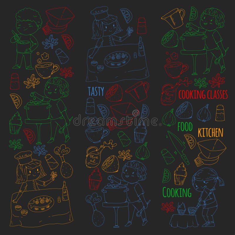 Cooking Class Banners, Courses for Little Kindergarten Children ...