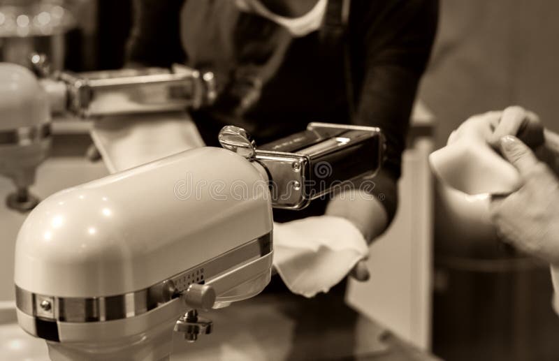 Cooking Class Making Noodles Stock Photo - Image of making, hands ...