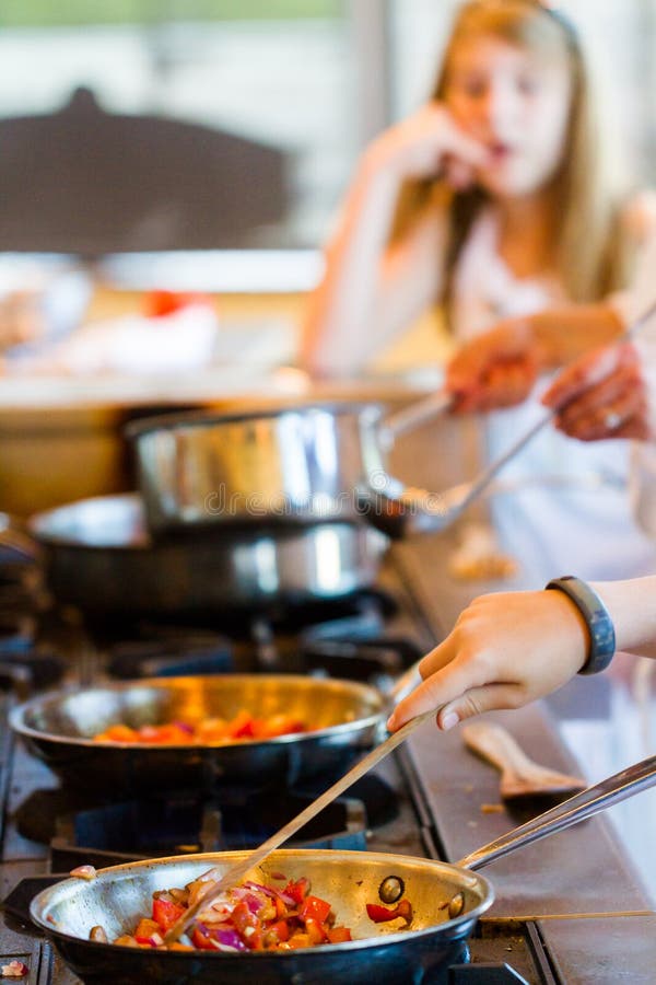 Cooking class stock image. Image of youth, children - 285529347
