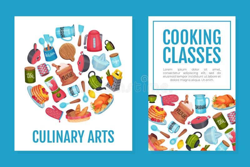 Cooking Class and Kitchen Utensil Banner Design Vector Template Stock ...
