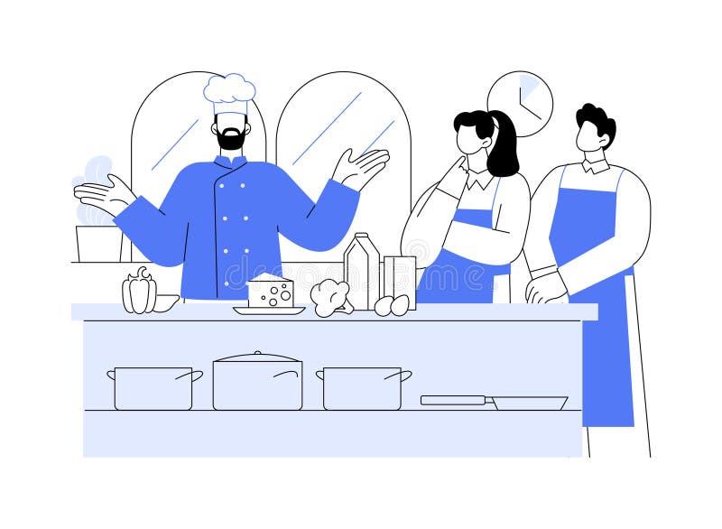 Cooking Classes Isolated Cartoon Vector Illustrations. Stock Vector ...