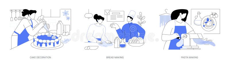 Cooking Classes Isolated Cartoon Vector Illustrations Se Stock Vector ...